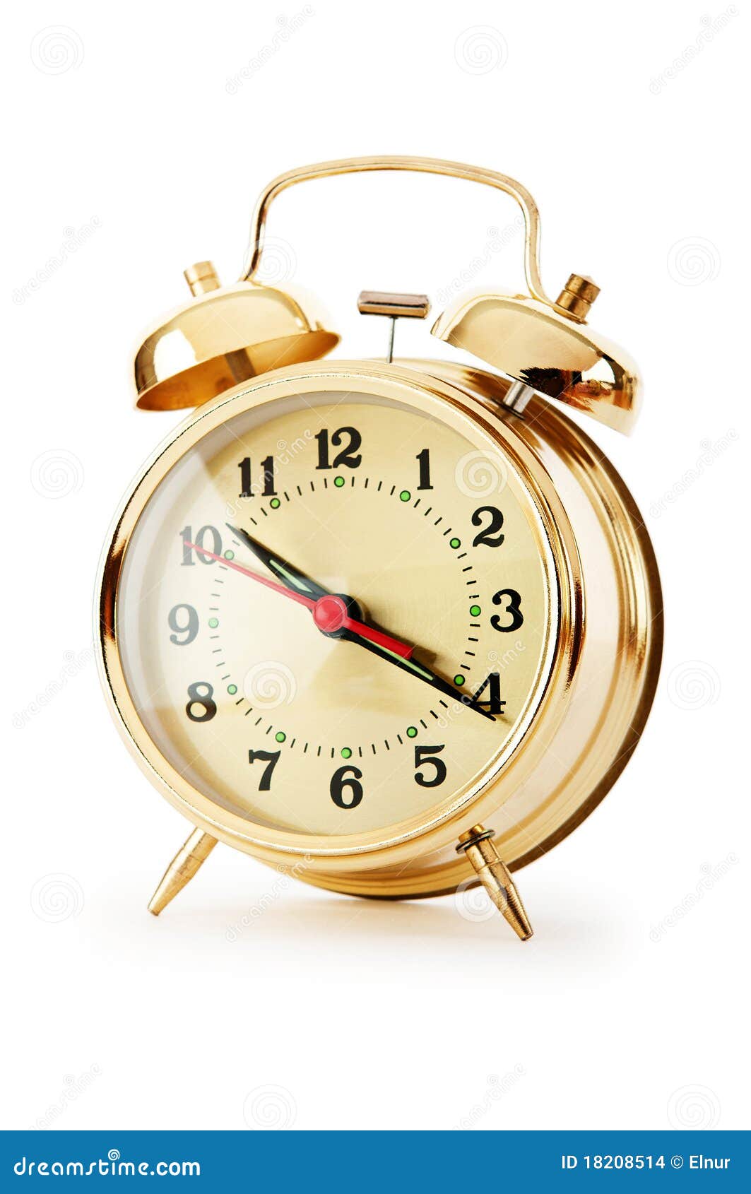 Time Concept - Alarm Clock Isolated Stock Photo - Image of business ...