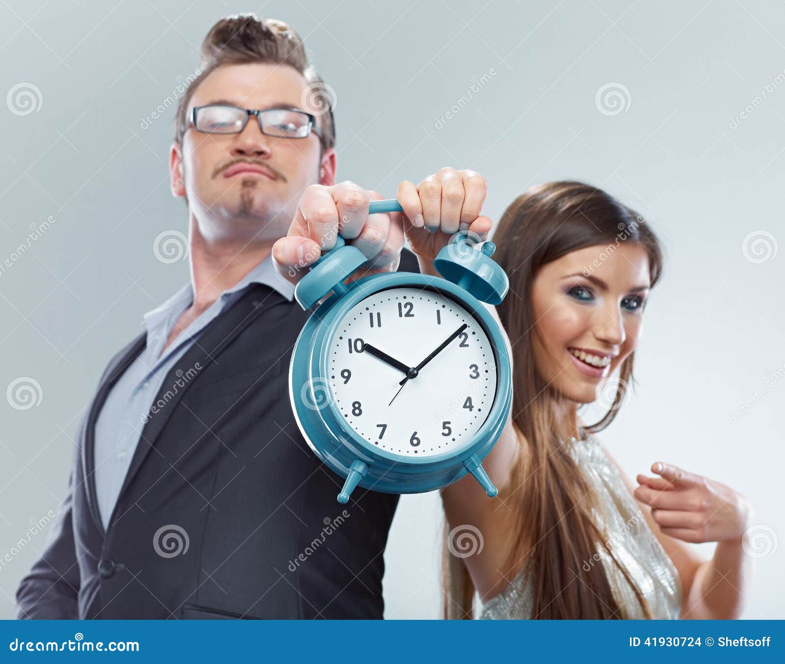 Time Concept with Business People. Isolated. Stock Photo - Image of ...