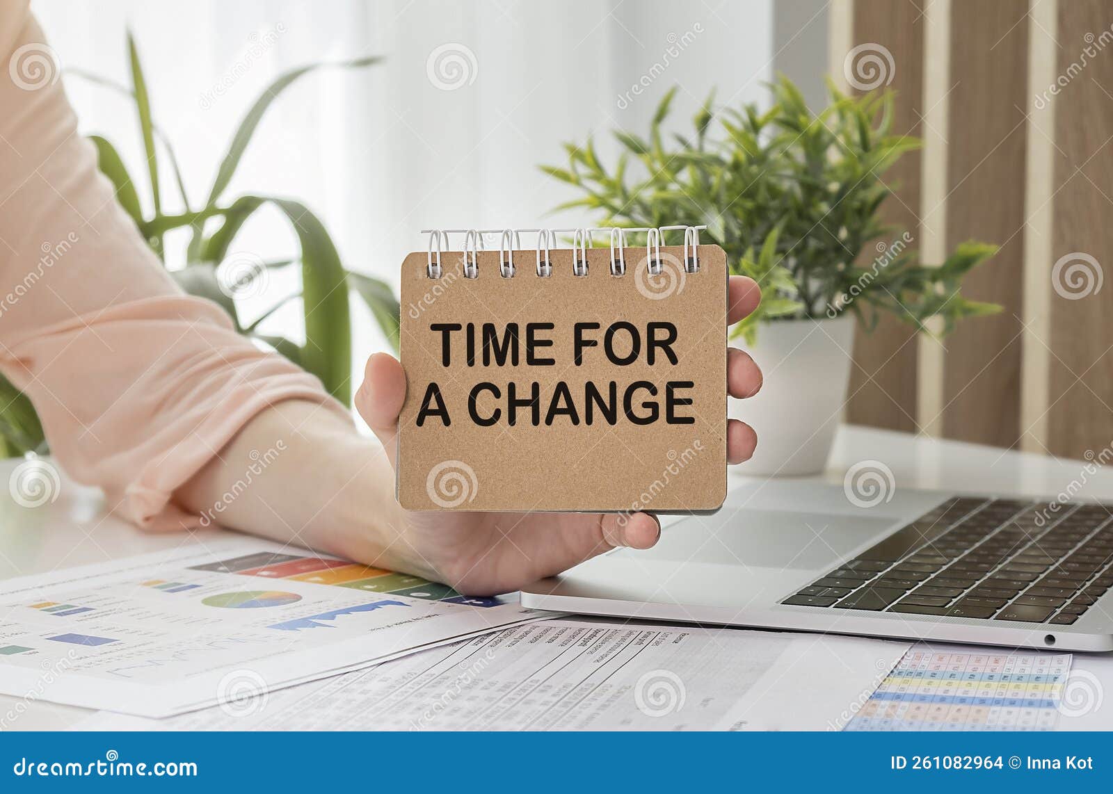 Time Concept: Time for Change on Paper Background. Stock Photo - Image ...