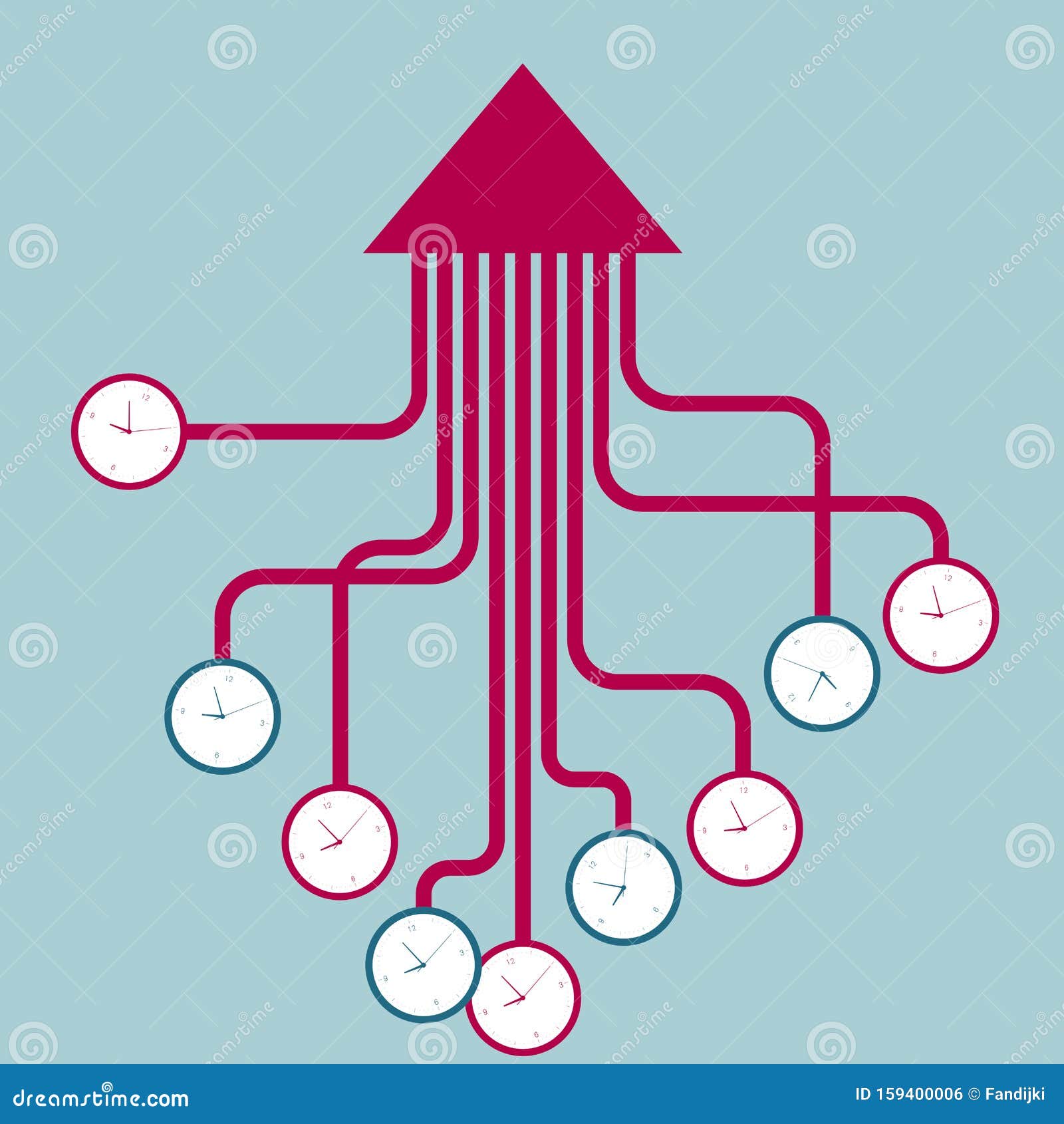 Time concept design. stock vector. Illustration of computer - 159400006