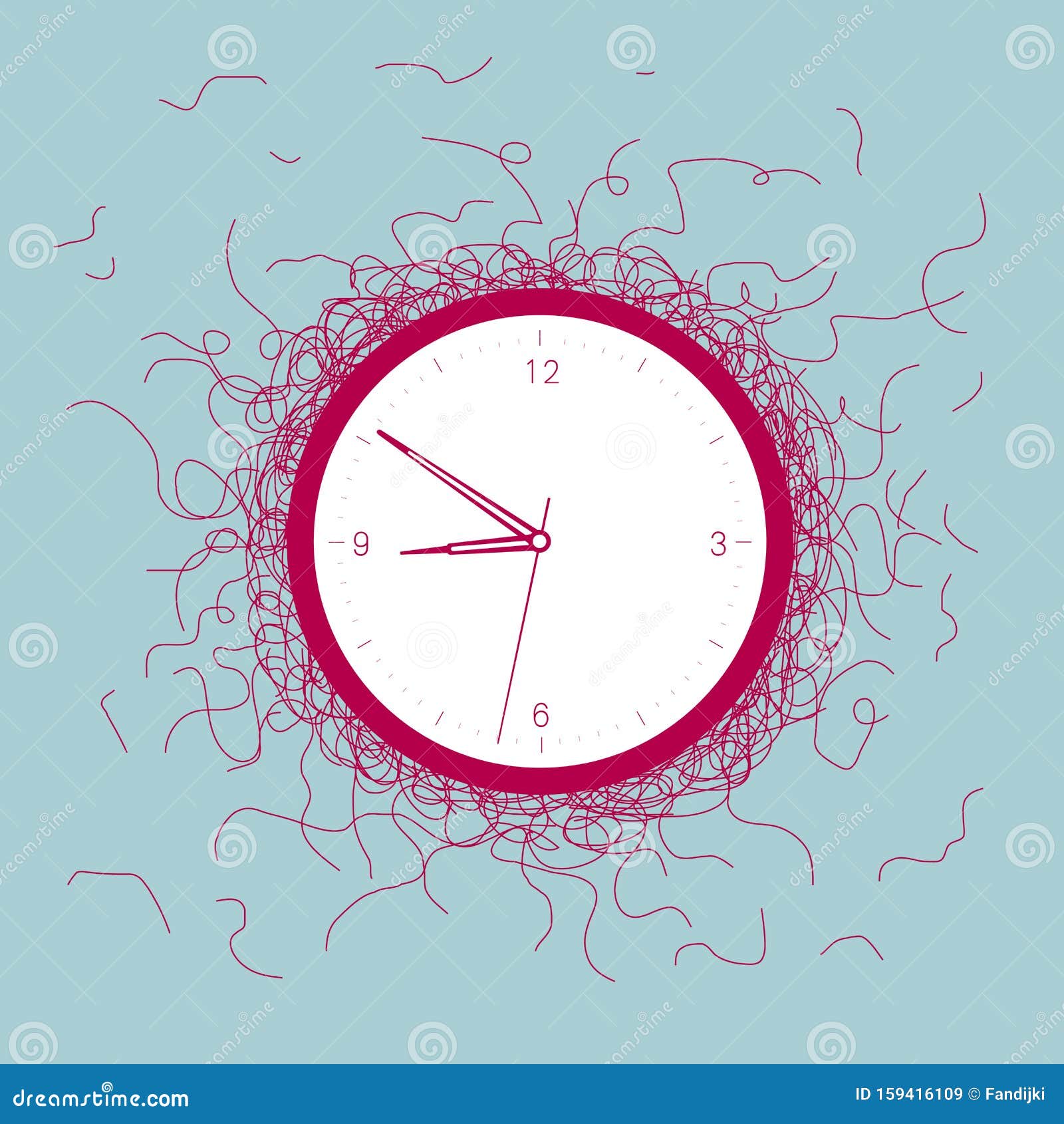 Time concept design. stock vector. Illustration of line - 159416109