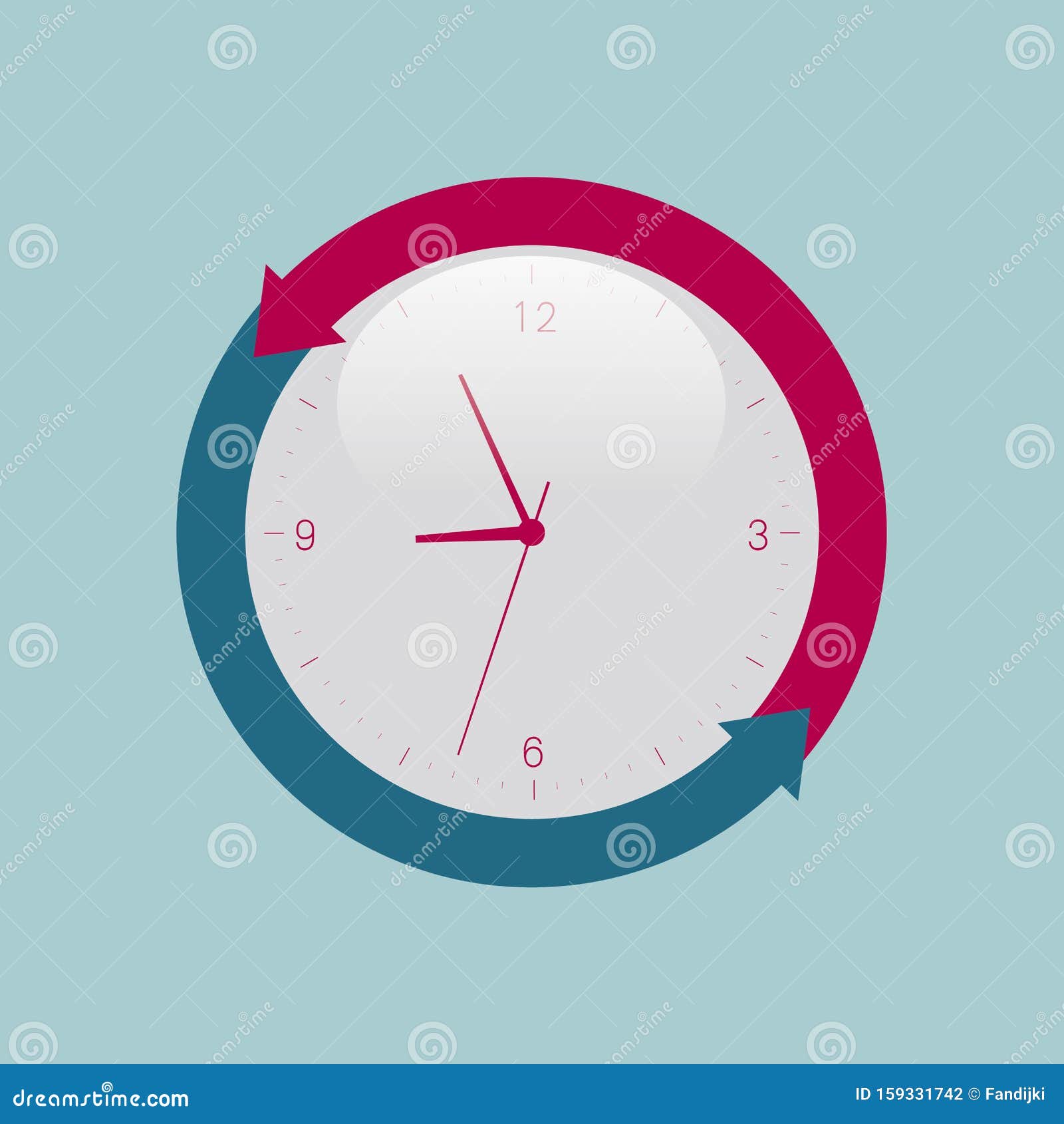 Time concept design. stock vector. Illustration of cartoon - 159331742