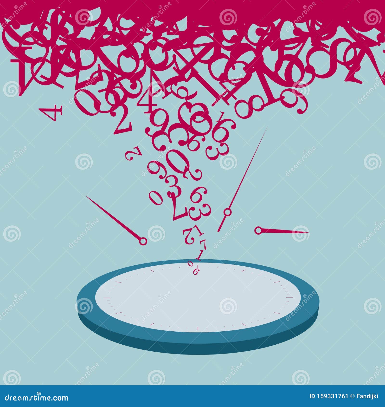 Time concept design. stock vector. Illustration of minute - 159331761