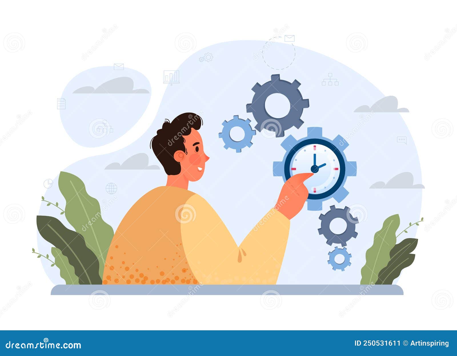 Time Concept. Time Flow, Hour Glass, Watch or Timer Measuring Stock ...