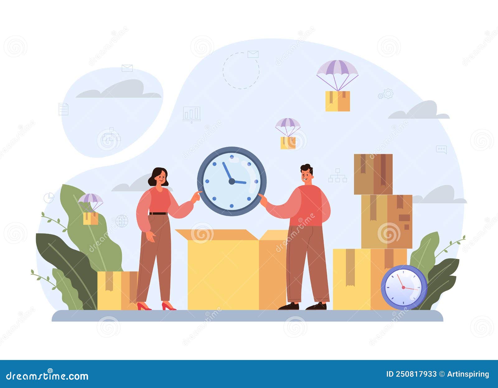 Time Concept. Time Flow, Hour Glass, Watch or Timer Measuring Stock ...