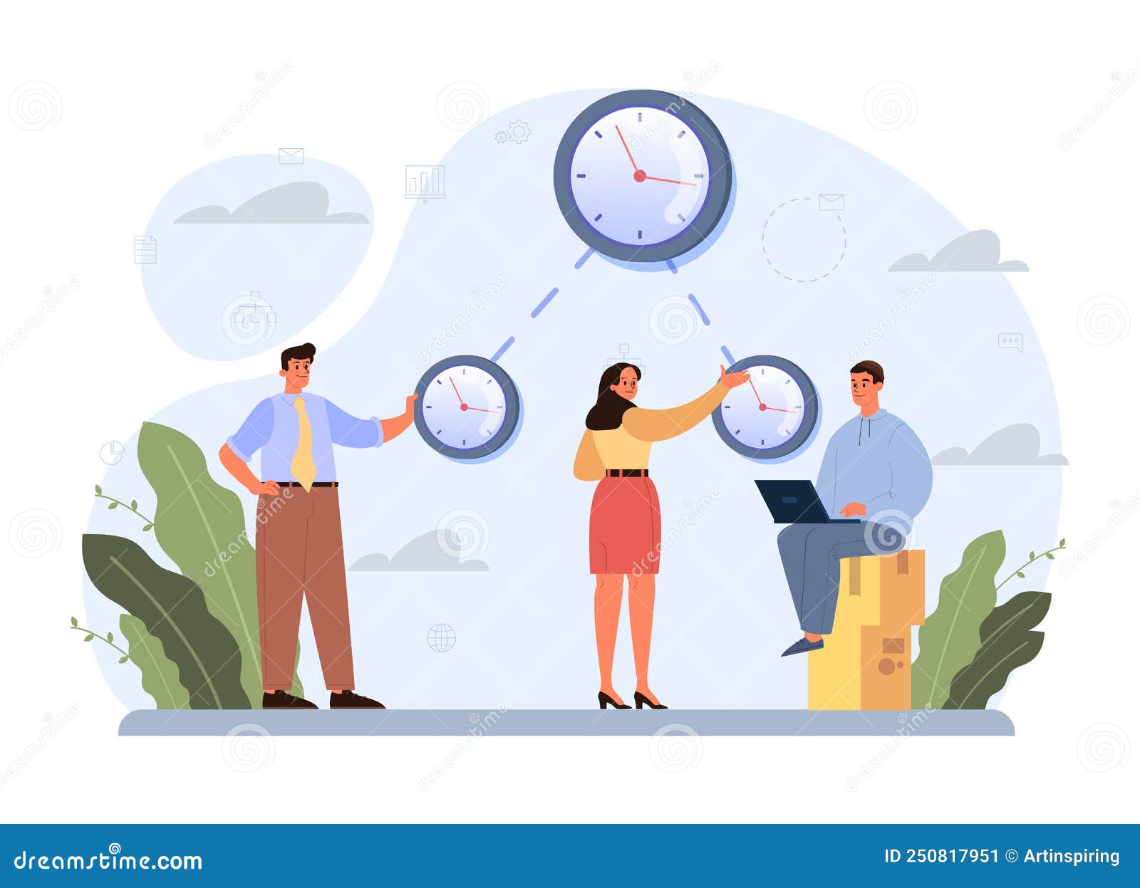 Time Concept. Time Flow, Hour Glass, Watch or Timer Measuring Stock ...