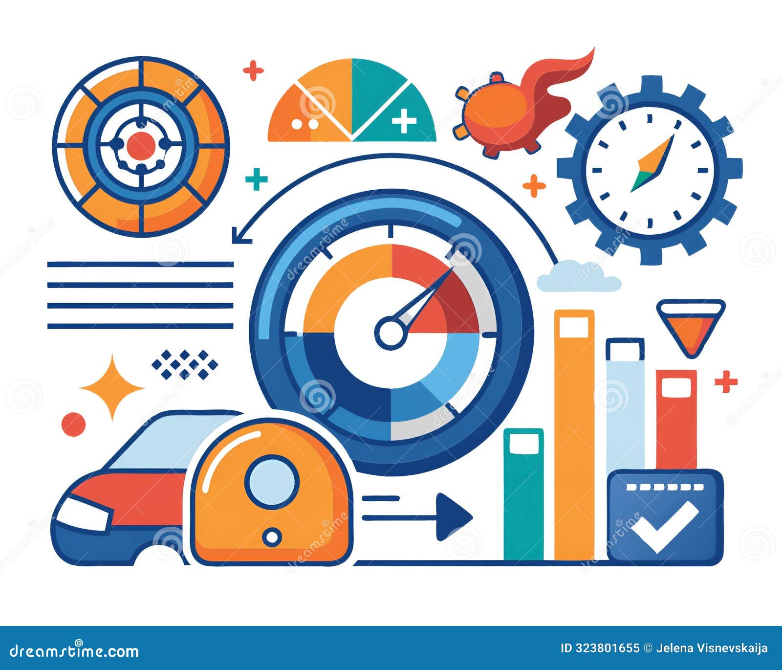 Time is Concept Illustration Stock Illustration - Illustration of ...