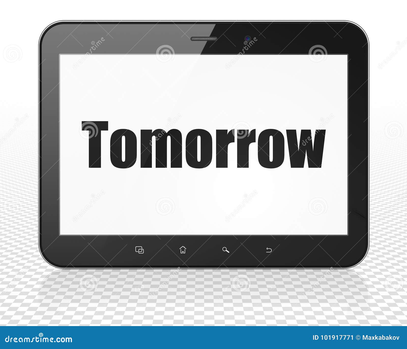 Time Concept: Tablet Pc Computer with Tomorrow on Display Stock ...