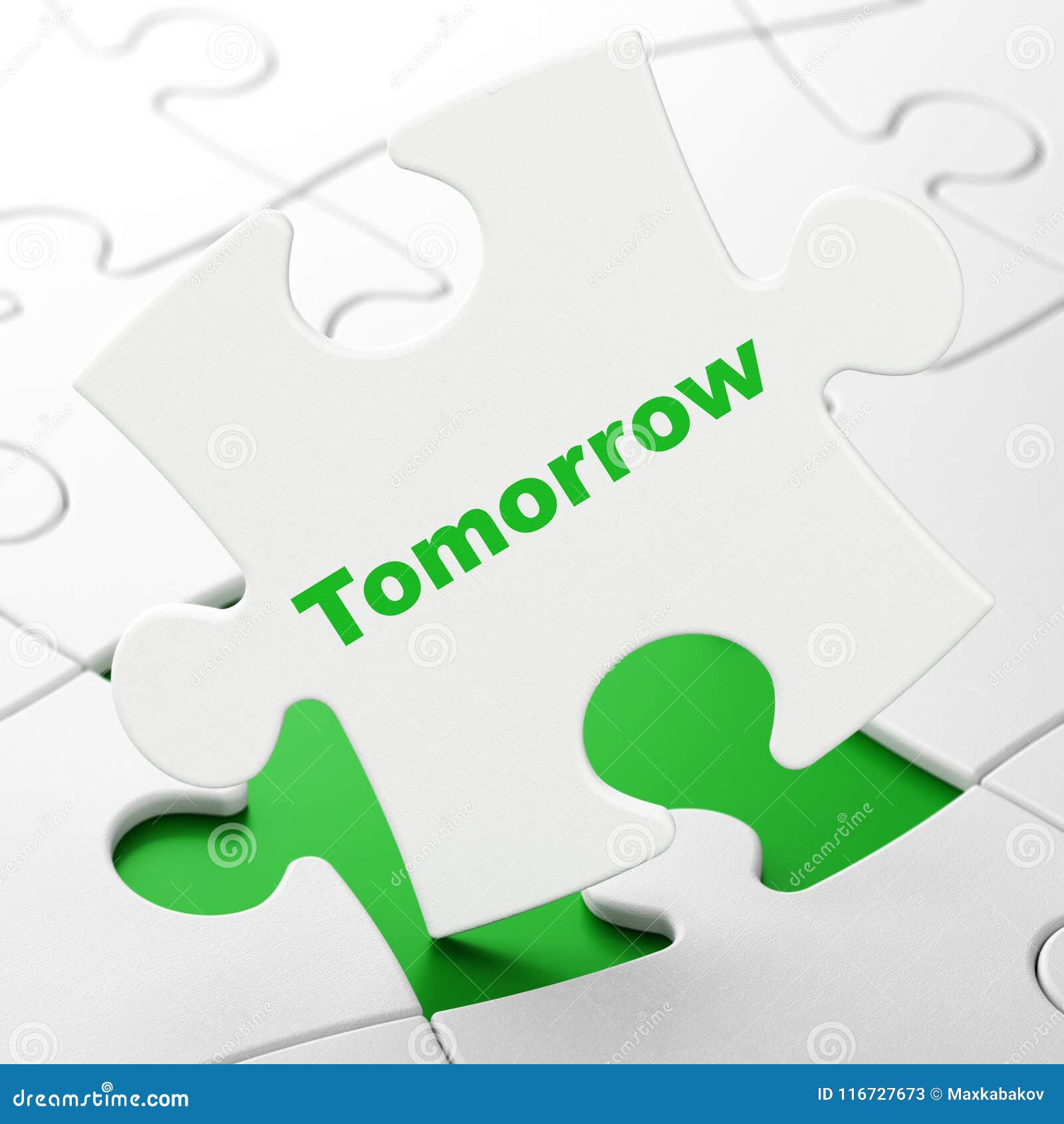 Time Concept: Tomorrow on Puzzle Background Stock Illustration ...