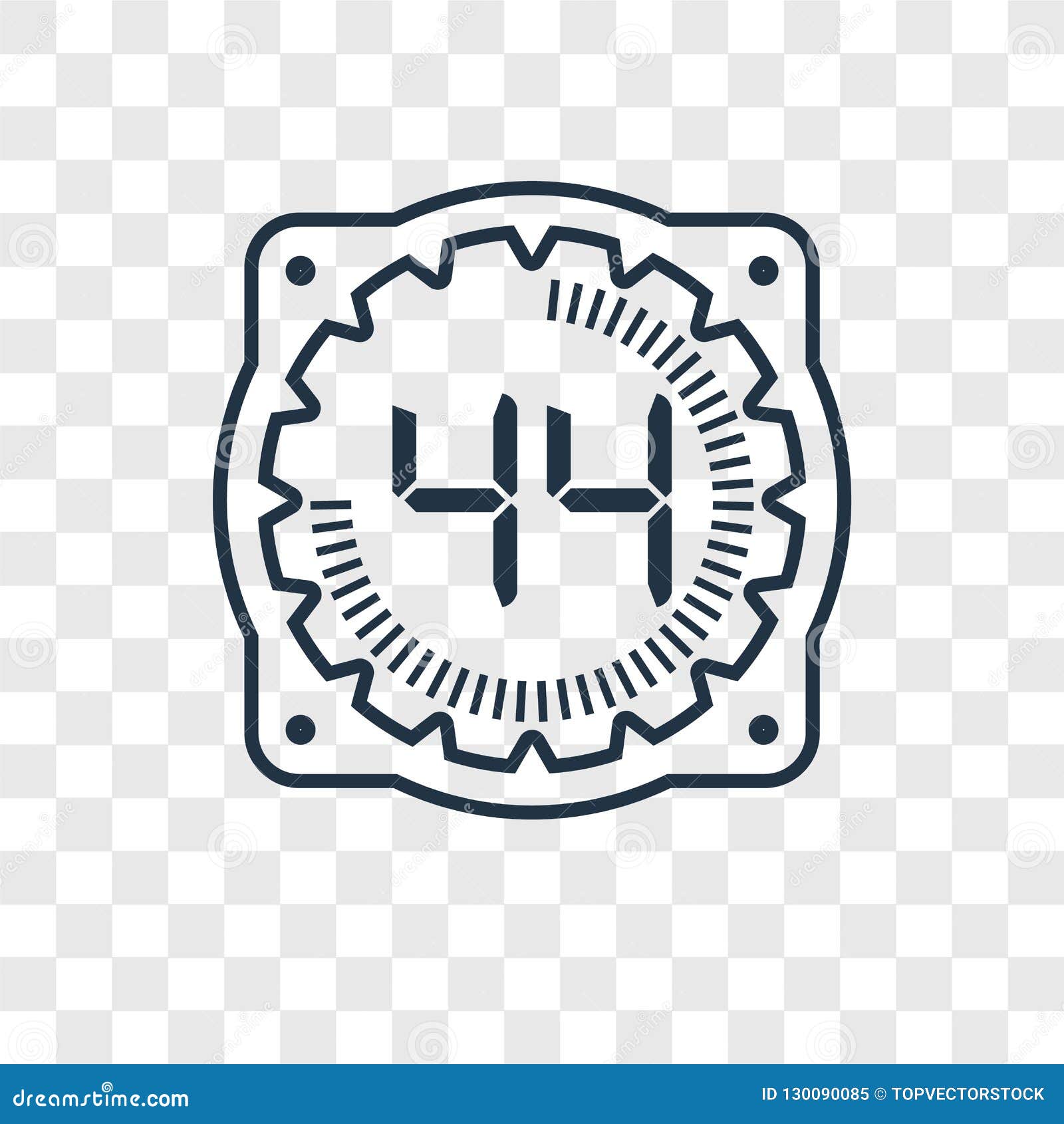 Time Concept Vector Linear Icon Isolated on Transparent Background ...