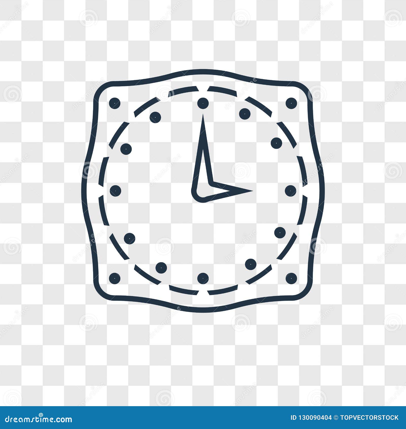 Time Concept Vector Linear Icon Isolated on Transparent Background ...