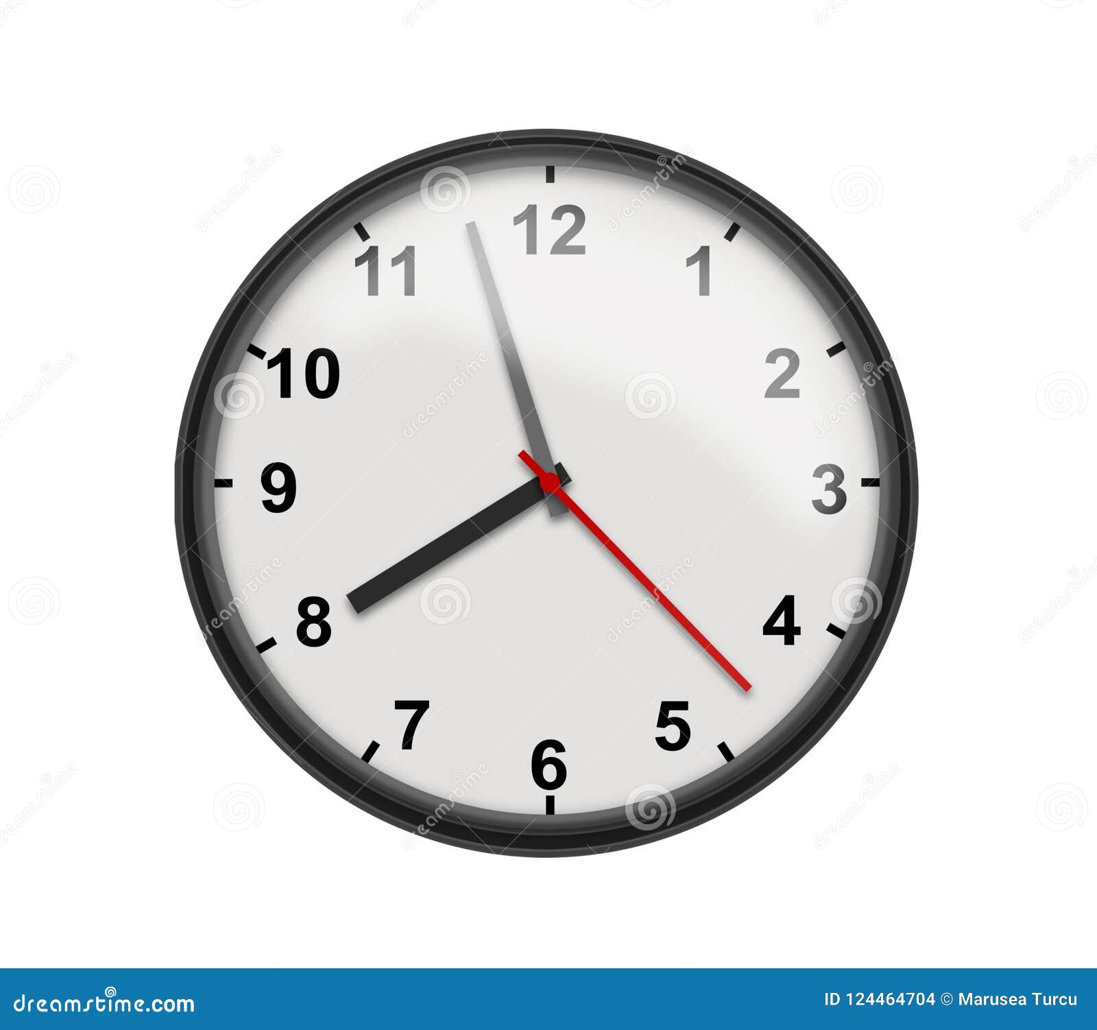 Time Concept with Watch or Clock on White Wall Stock Photo - Image of ...