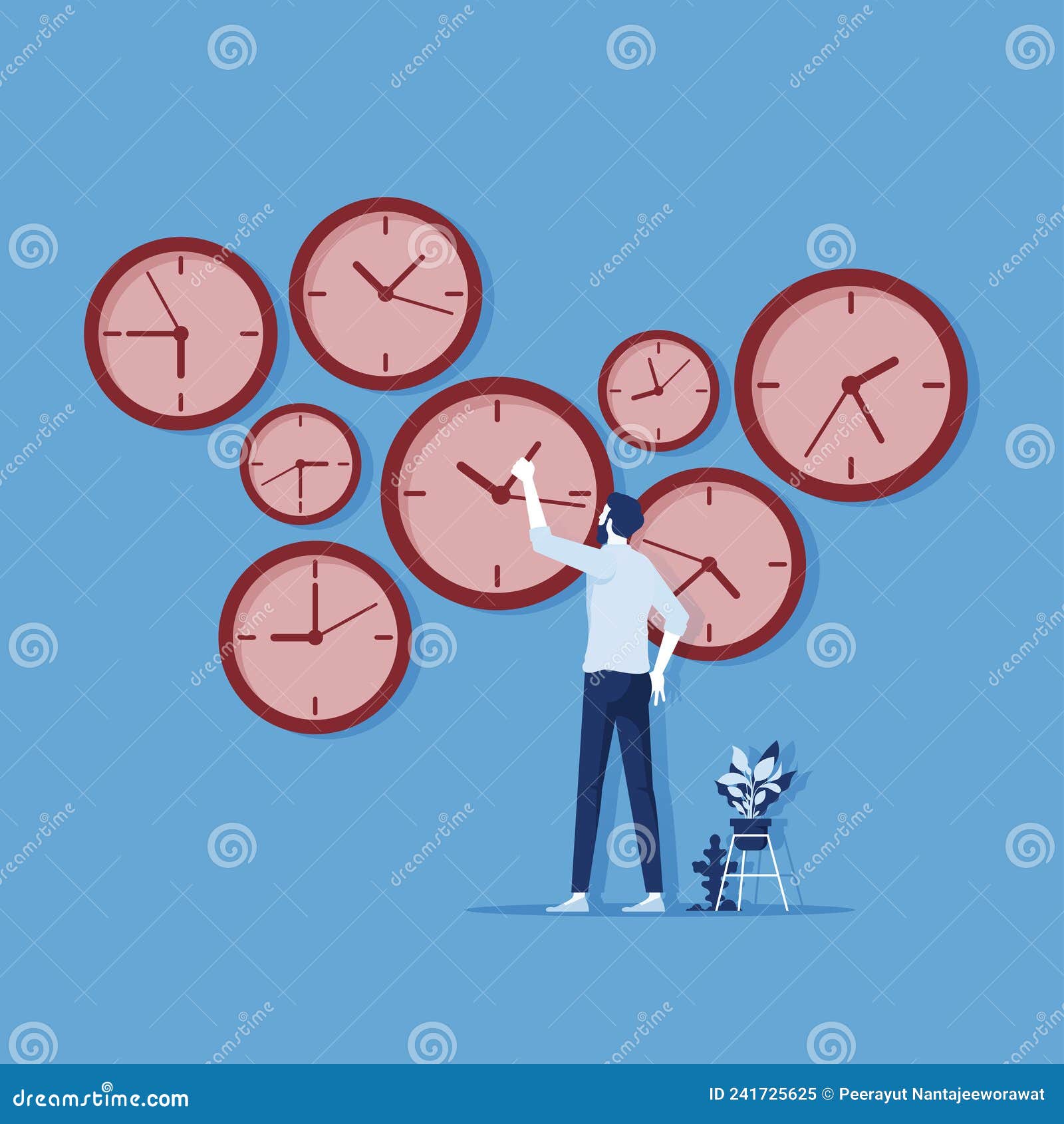 Time Control Vector Concept Stock Vector - Illustration of design ...