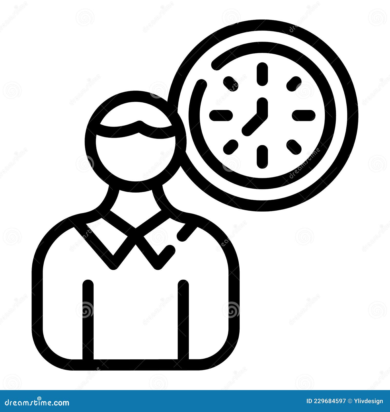 Time Control Icon Outline Vector. Business Clock Stock Vector ...