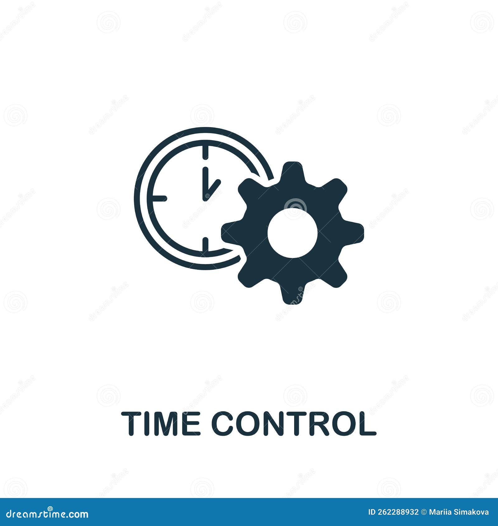 Time Control Icon. Monochrome Simple Time Management Icon for Templates ...