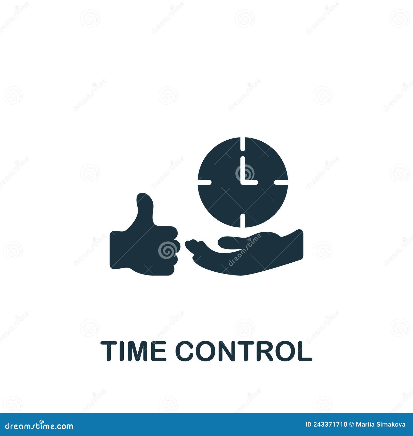 Time Control Icon. Monochrome Simple Icon for Templates, Web Design and ...