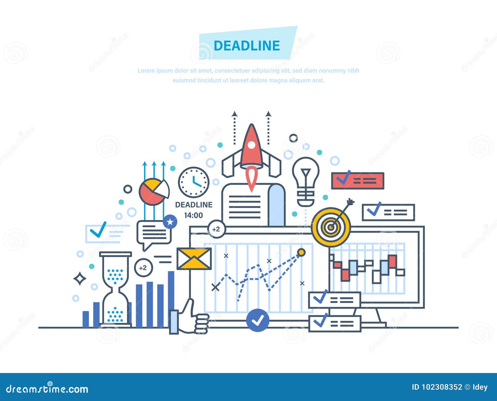 Time Control, Limitation, Business Planning. Stock Vector ...