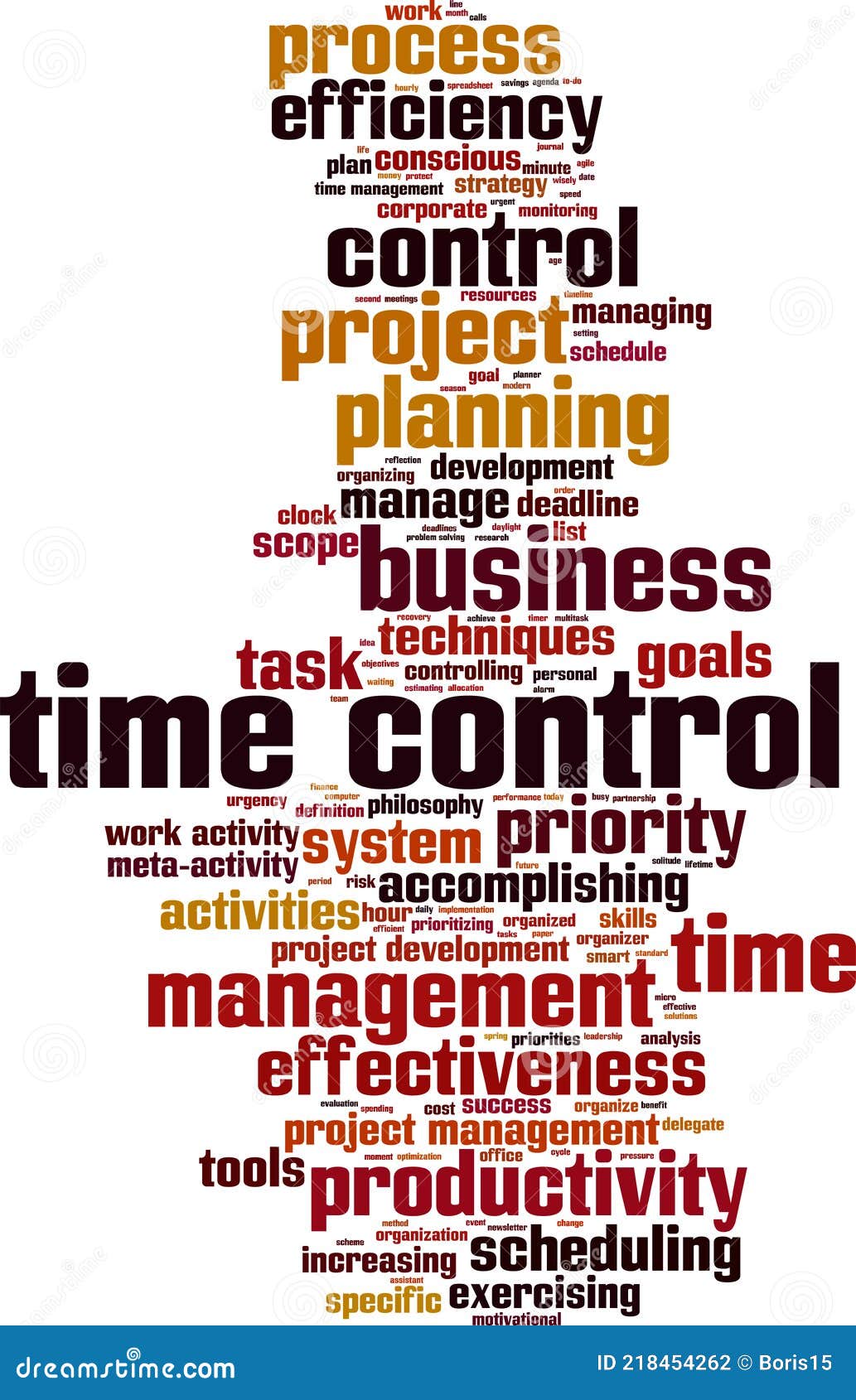 Time control word cloud stock vector. Illustration of productivity ...
