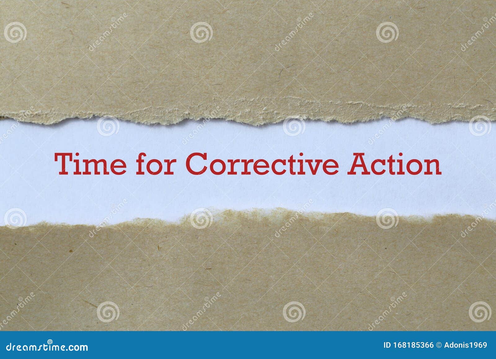 Time for Corrective Action on Paper Stock Illustration - Illustration ...