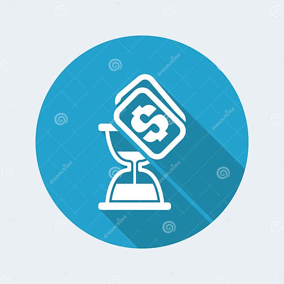 Time cost icon stock vector. Illustration of time, gain - 96395125