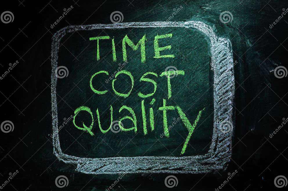 Time, cost and quality stock illustration. Illustration of black - 27878276