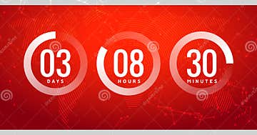 Time Countdown Clock Timer Circle Number. Stopwatch Vector Count ...