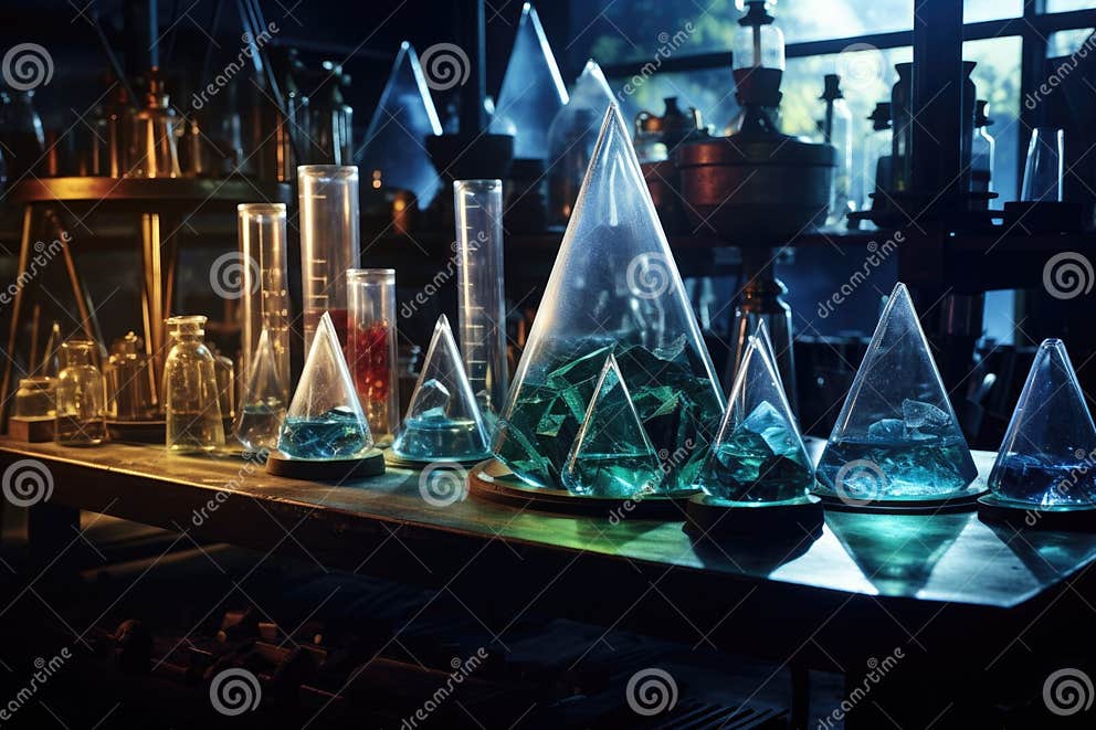 Time Crystal Samples in a Lab Setting Stock Illustration - Illustration ...