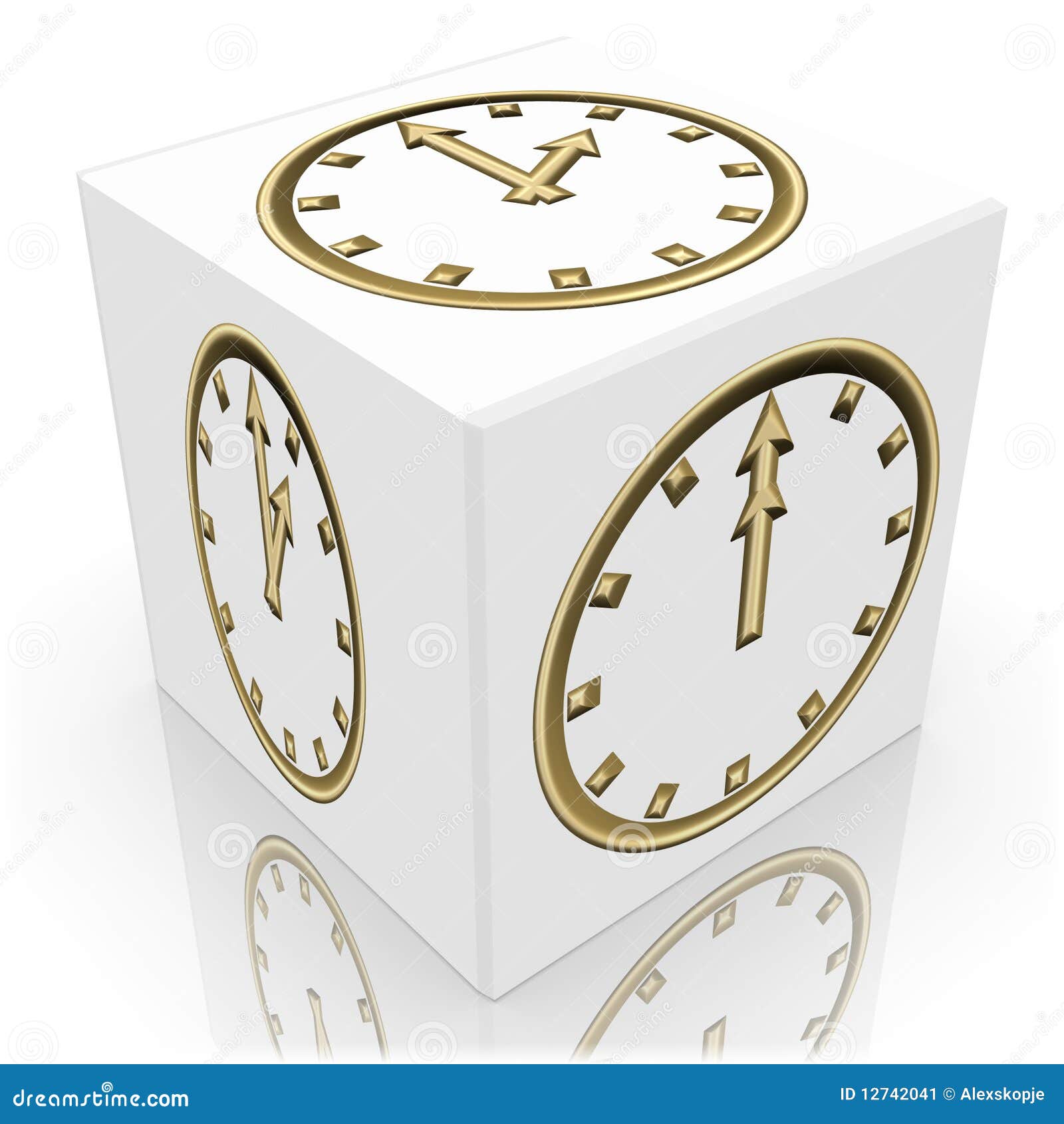 Time cube stock illustration. Illustration of reflection - 12742041
