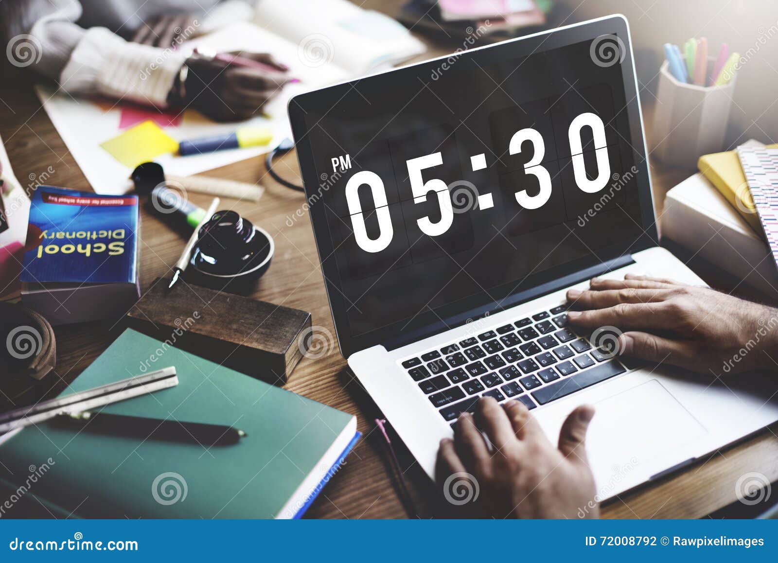 Time and Date Clock Graphic Concept Stock Photo - Image of hour, desk ...