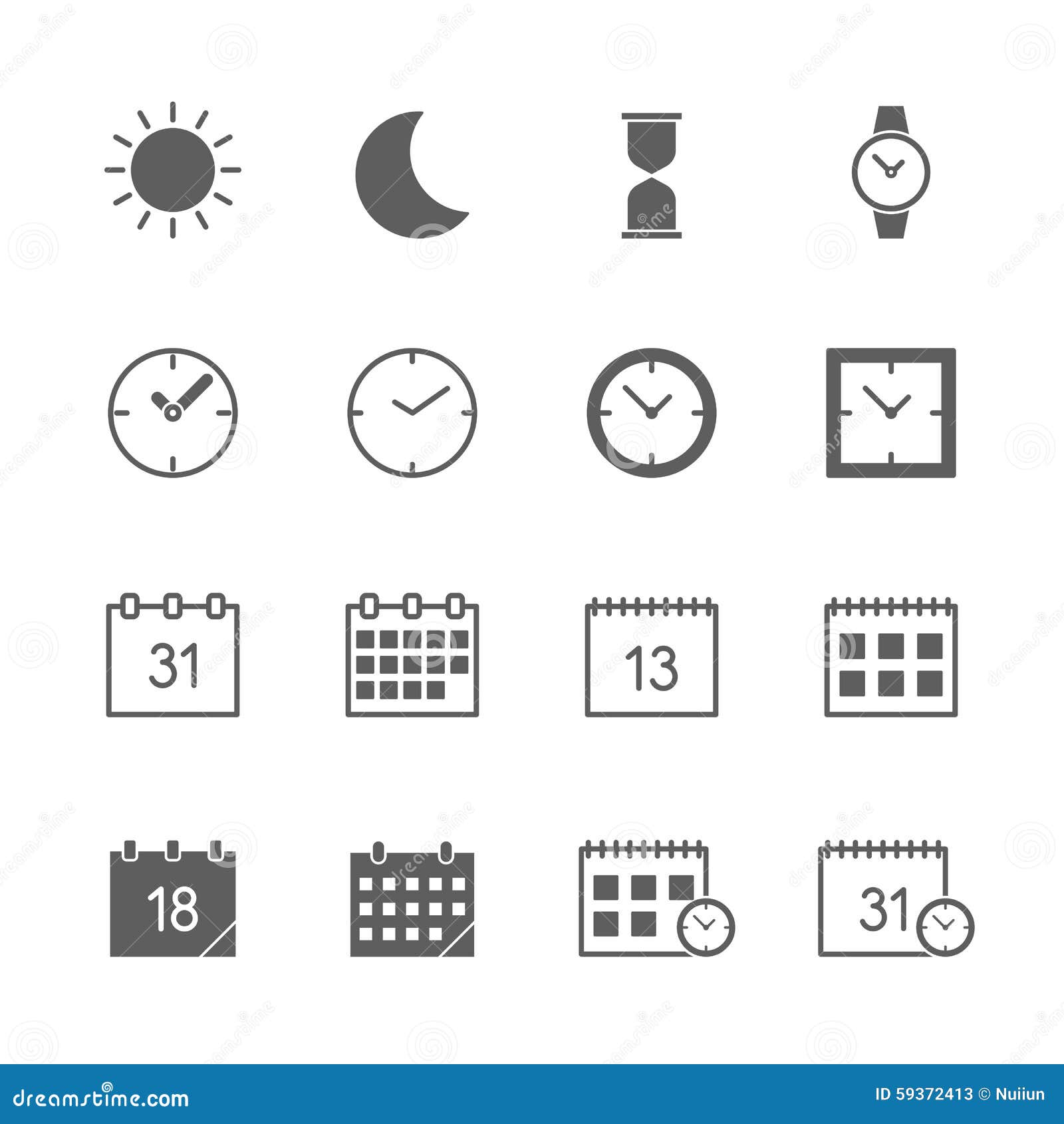 Date, Time And Place Icon. Idea Of Schedule And Planning Vector ...