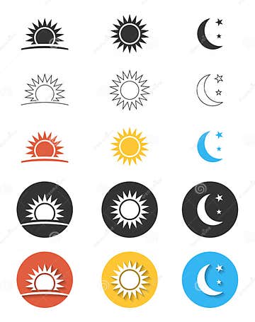 Time of day icons stock illustration. Illustration of design - 98661805