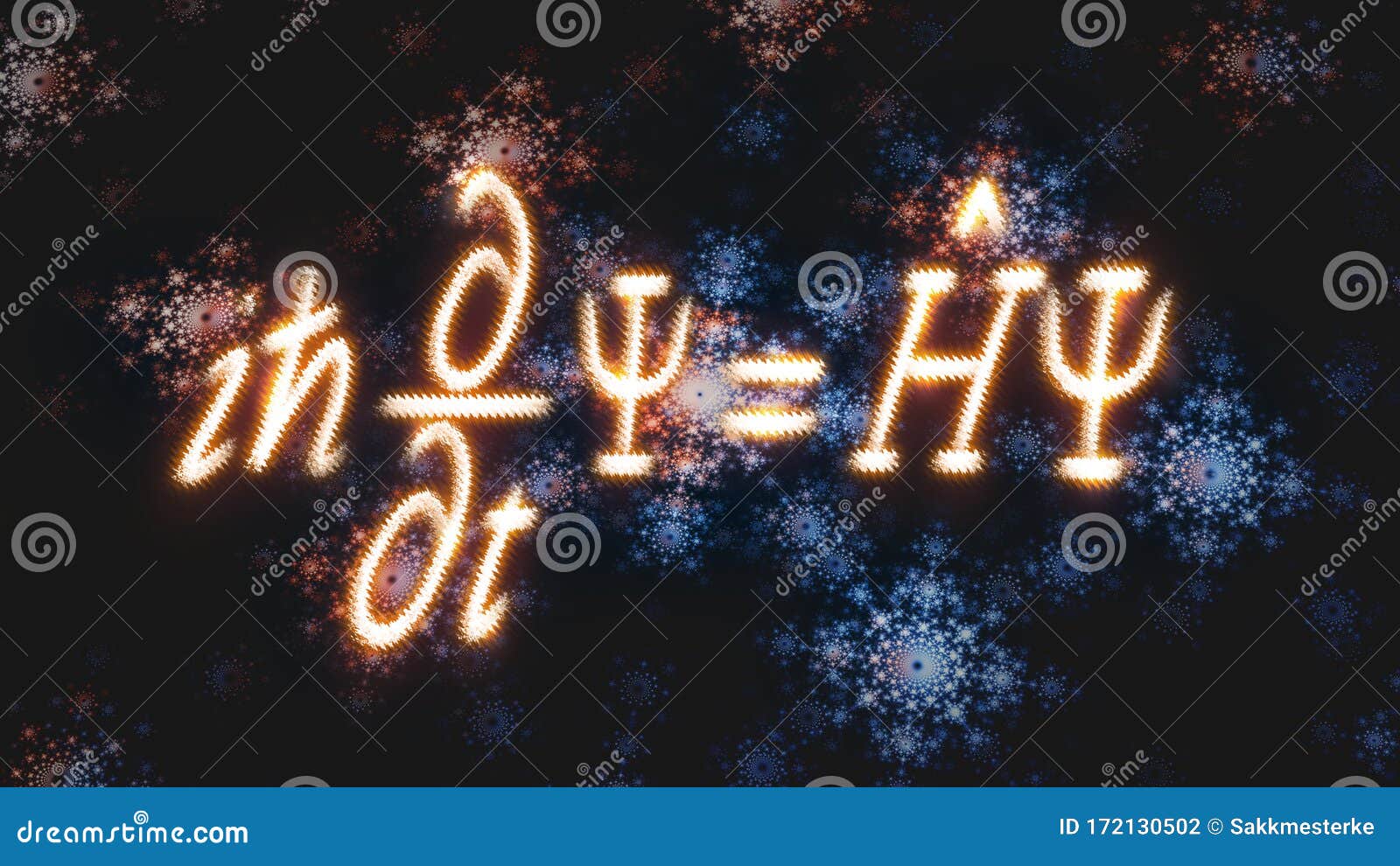 Time-dependent Schrodinger Equation With Quantums Stock Photo ...