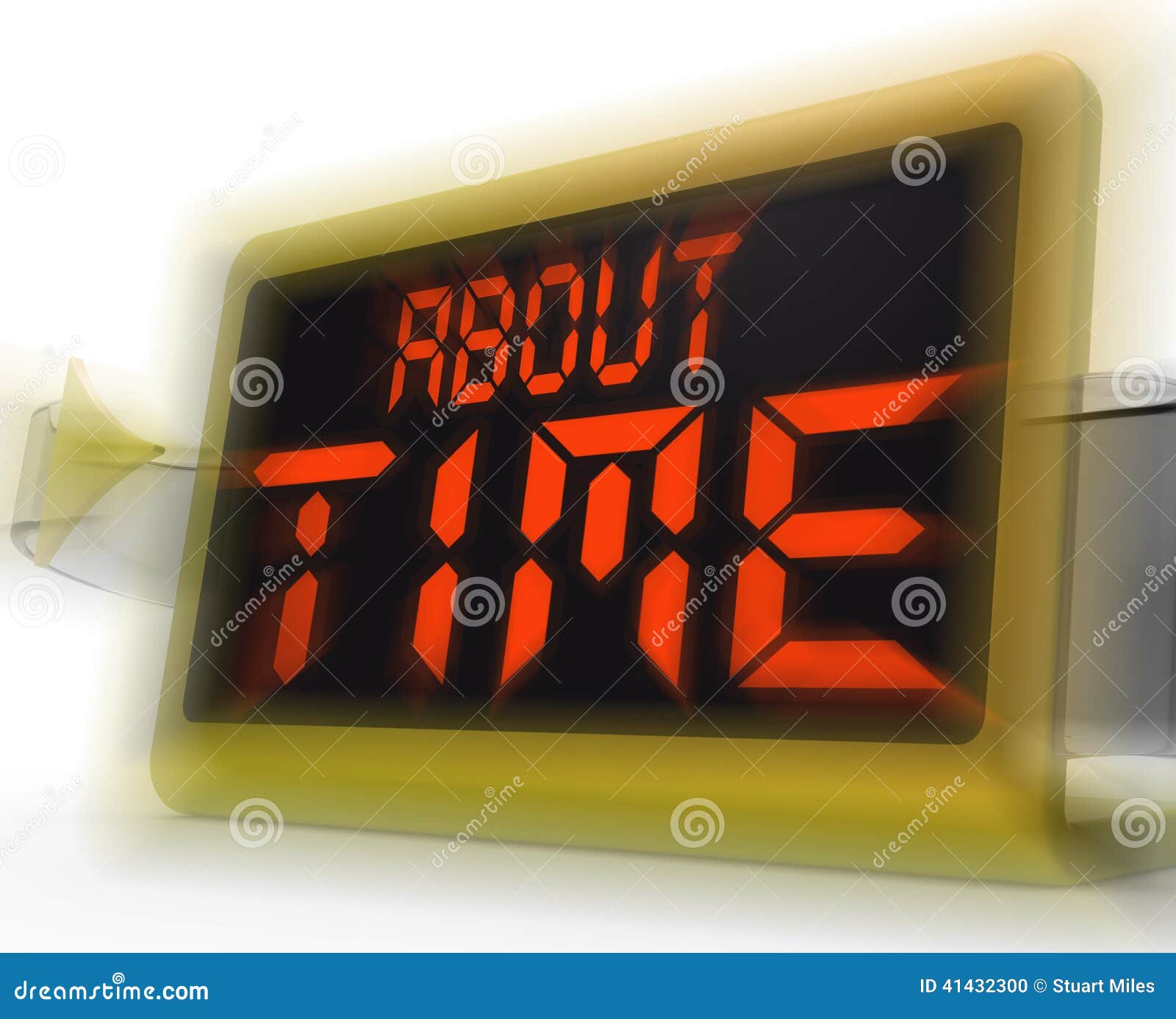 About Time Digital Clock Shows Late or Overdue Stock Illustration ...