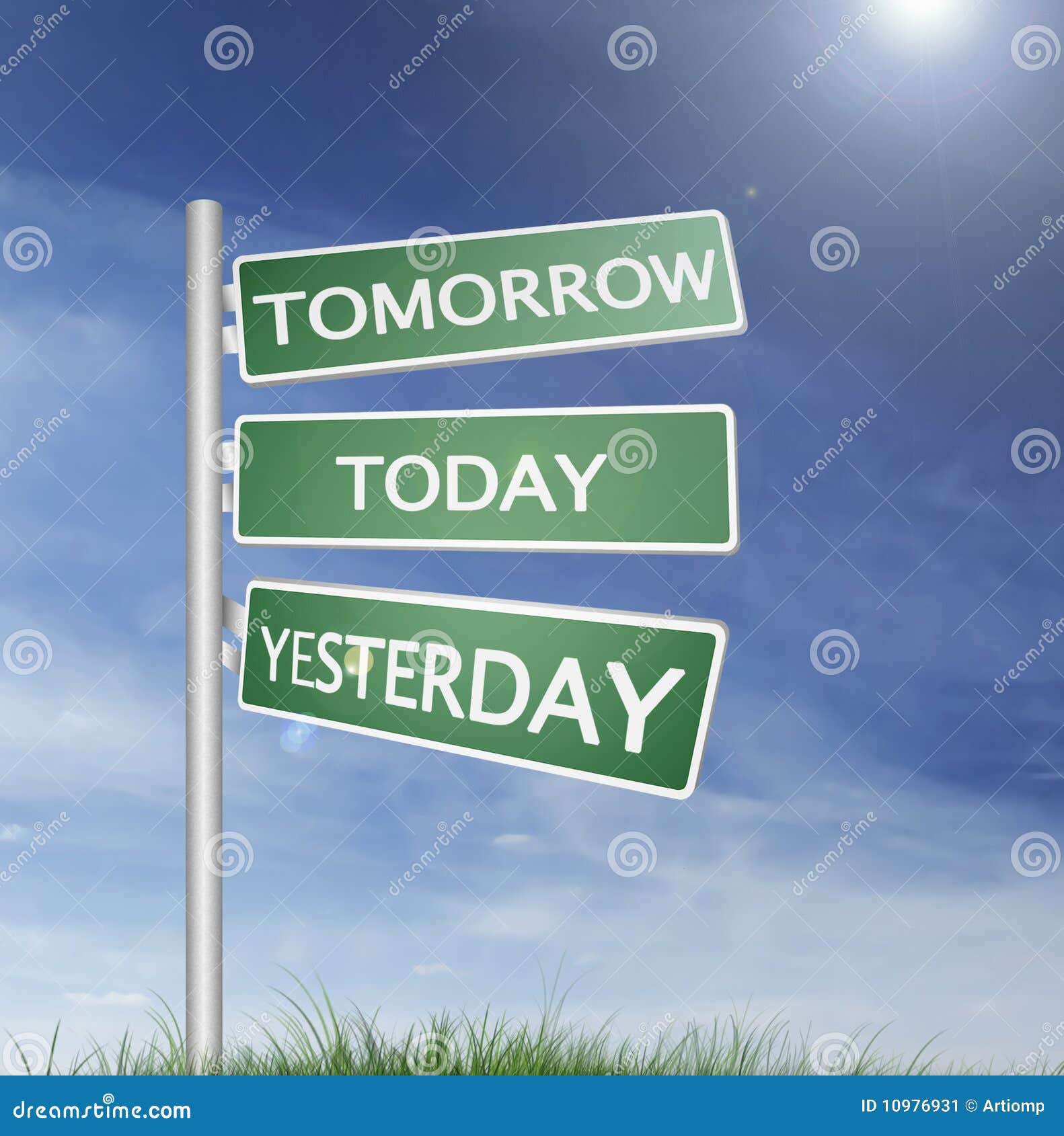 Time in direction stock illustration. Illustration of diagram - 10976931