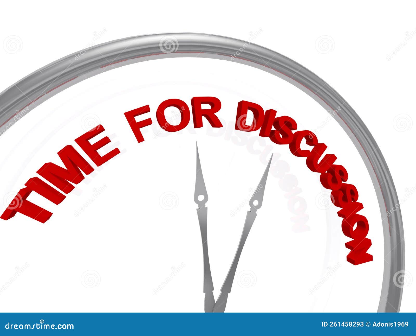 Time for Discussion Word on Clock Stock Illustration - Illustration of ...