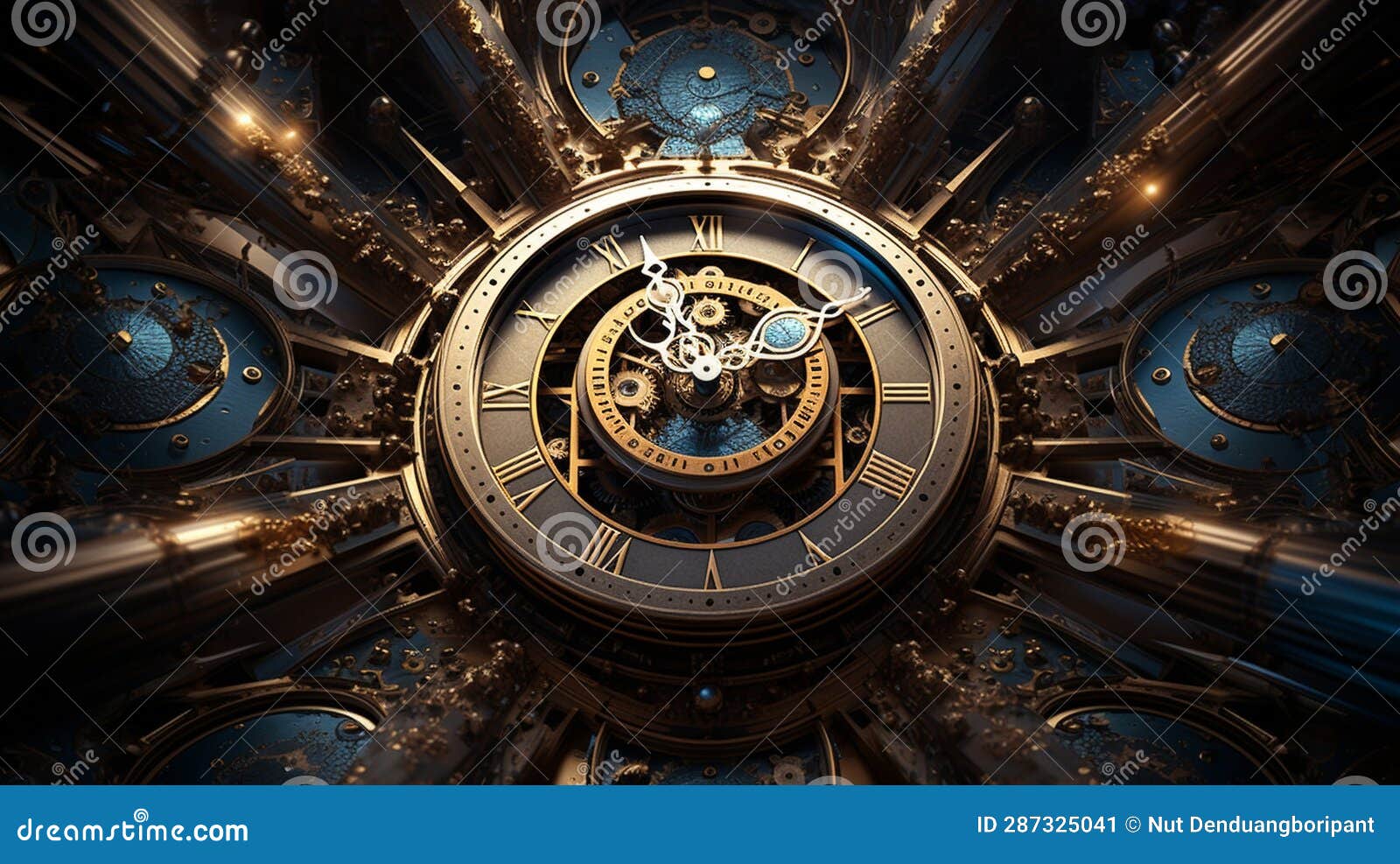 Time Echoes: Mesmerizing Patterns of Cyclical Time Stock Illustration ...