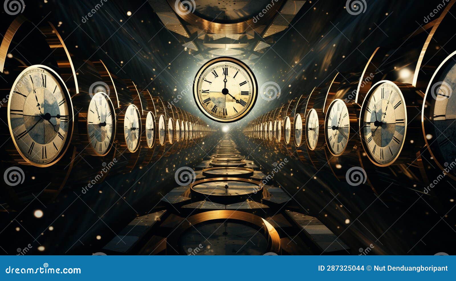 Time Echoes: Mesmerizing Patterns of Cyclical Time Stock Photo - Image ...