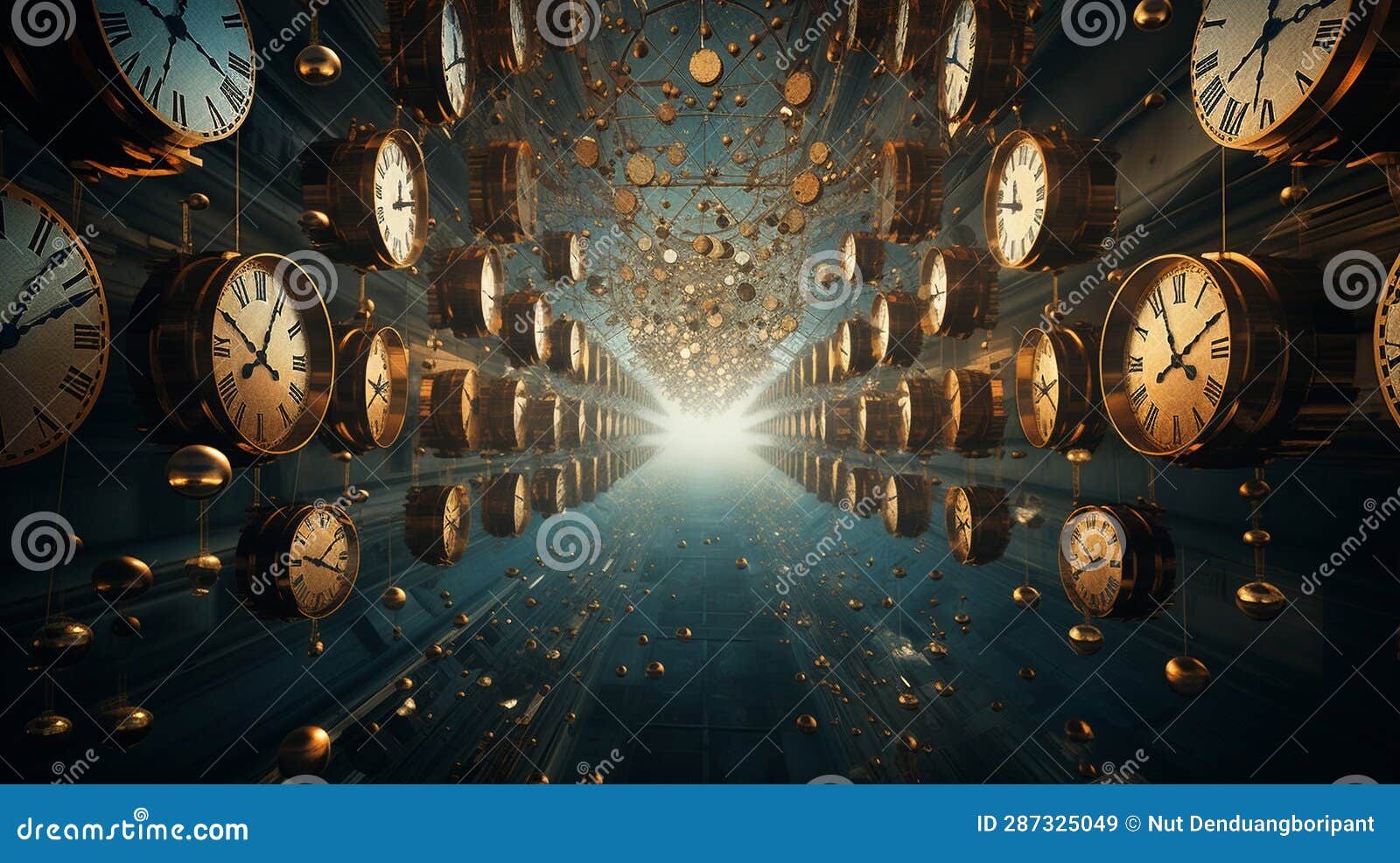 Time Echoes: Mesmerizing Patterns of Cyclical Time Stock Illustration ...