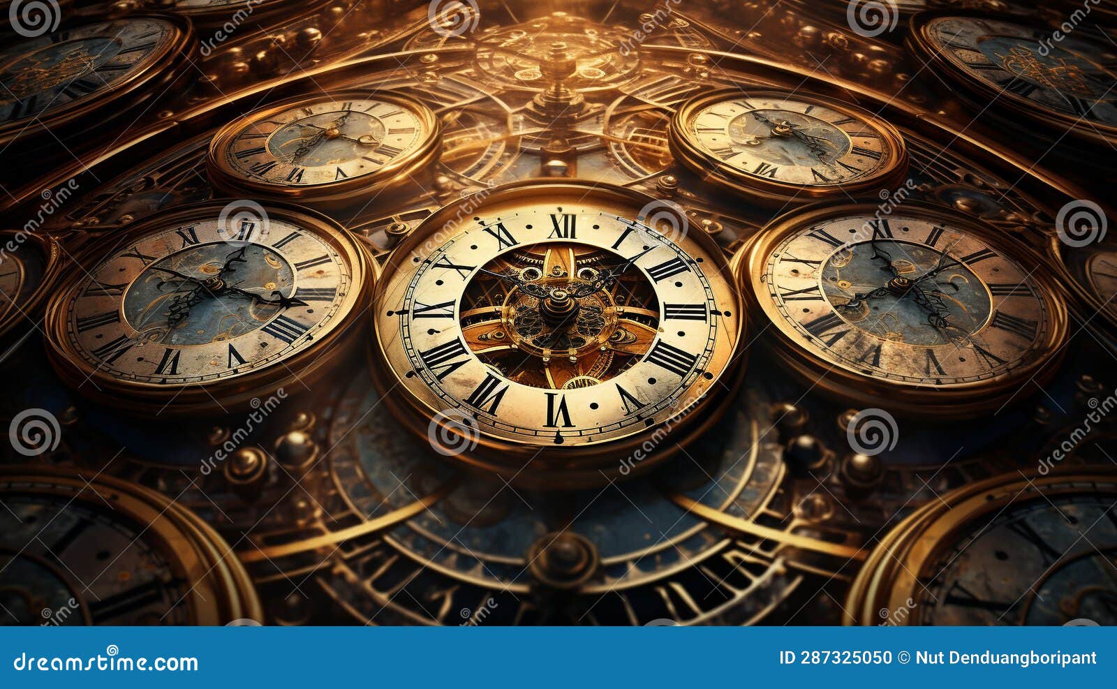 Time Echoes: Mesmerizing Patterns of Cyclical Time Stock Photo - Image ...