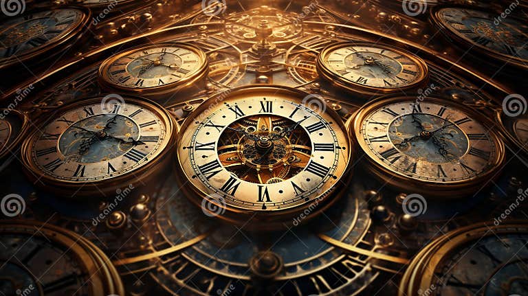 Time Echoes: Mesmerizing Patterns of Cyclical Time Stock Photo - Image ...