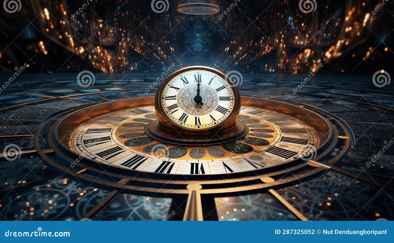 Time Echoes: Mesmerizing Patterns of Cyclical Time Stock Photo - Image ...