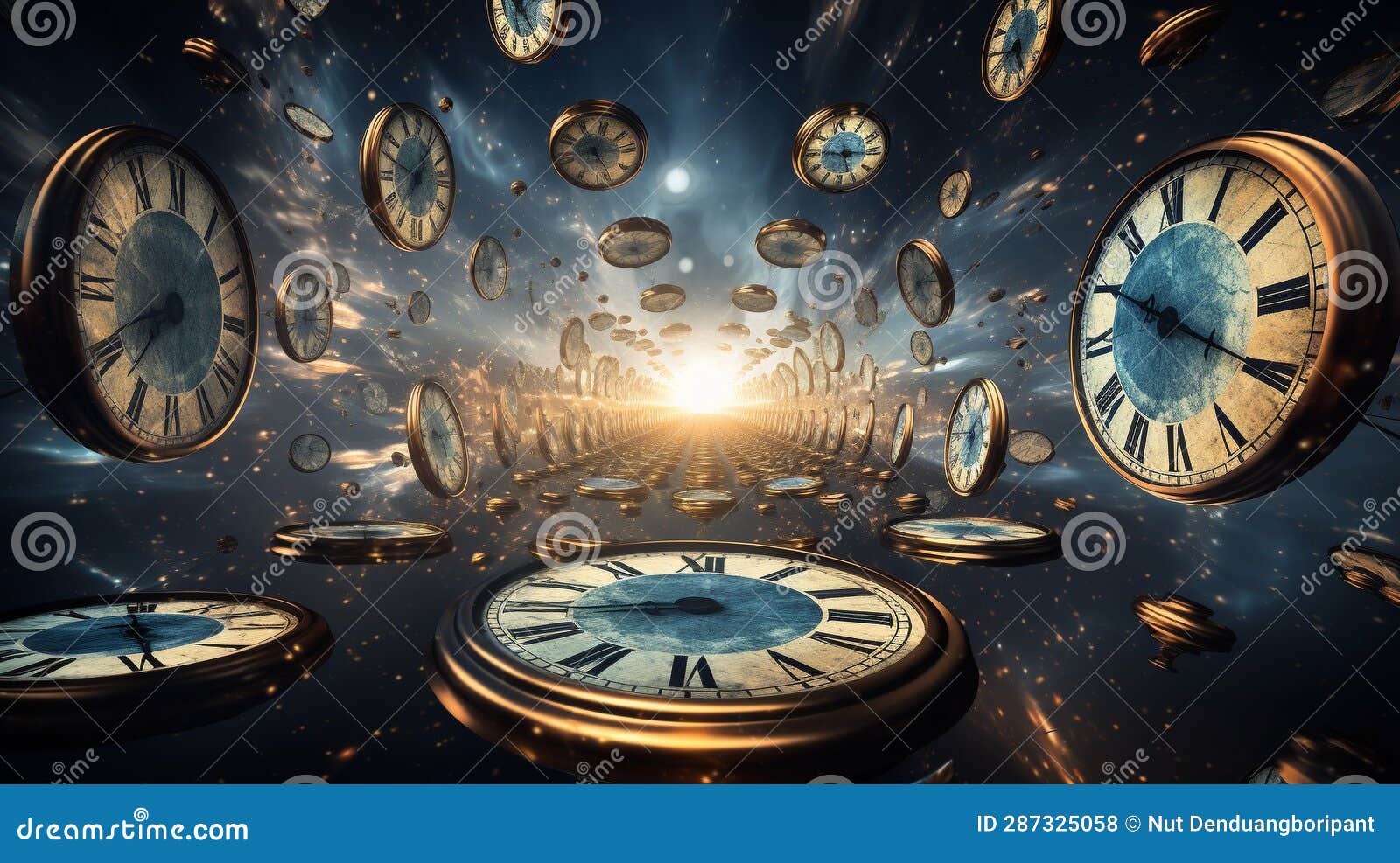 Time Echoes: Mesmerizing Patterns of Cyclical Time Stock Illustration ...