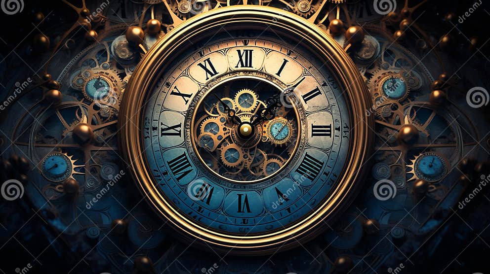 Time Echoes: Mesmerizing Patterns of Cyclical Time Stock Image - Image ...