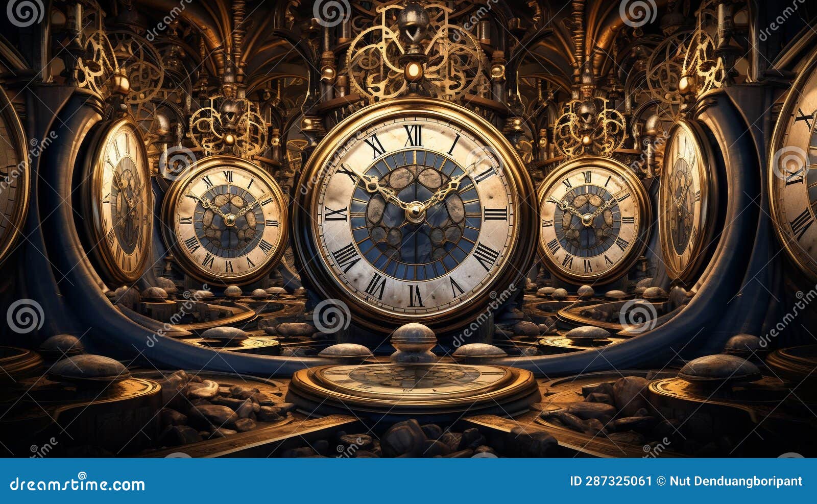 Time Echoes: Mesmerizing Patterns of Cyclical Time Stock Image - Image ...