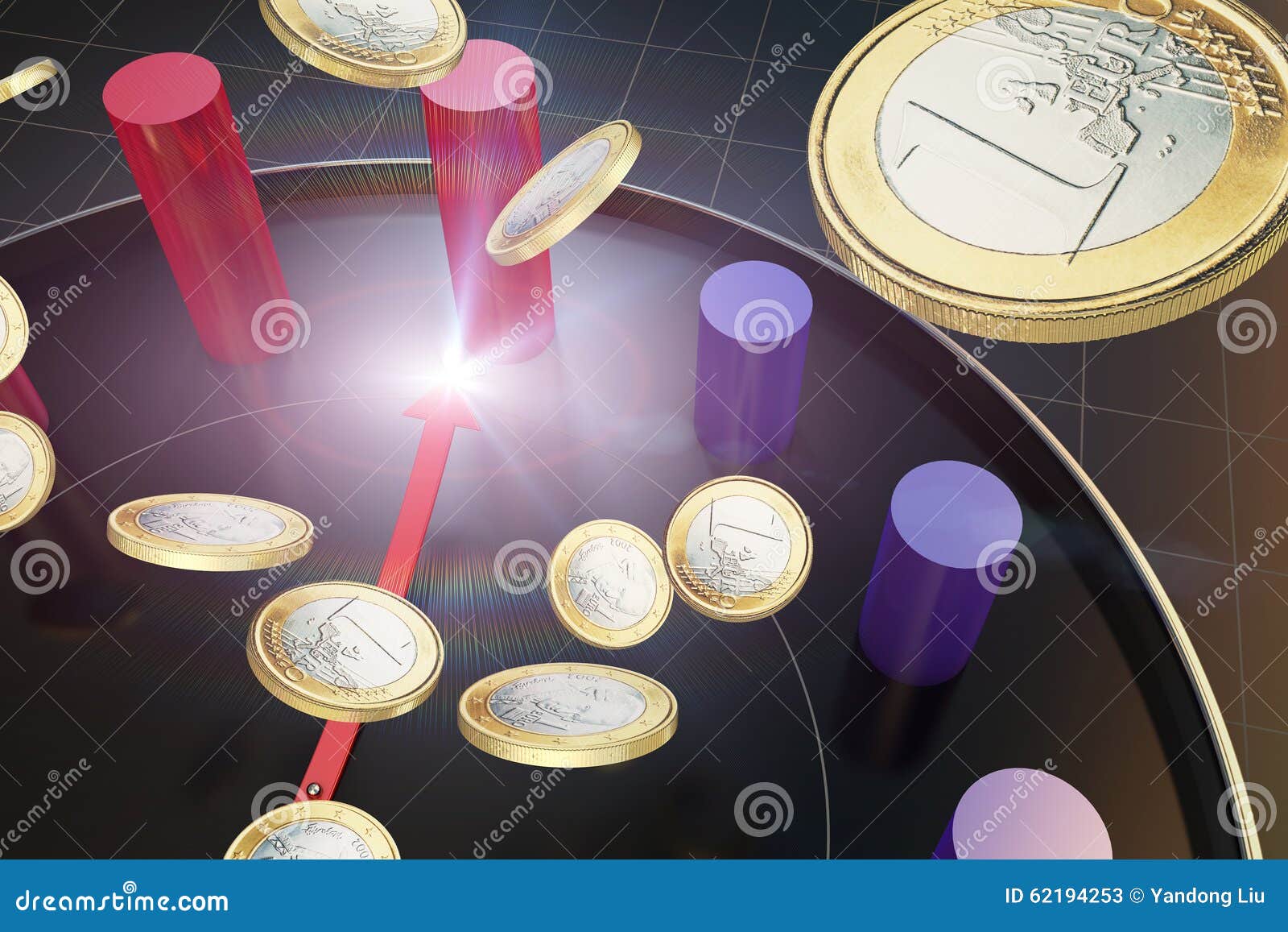 Time and Economic Improvement Stock Illustration - Illustration of ...