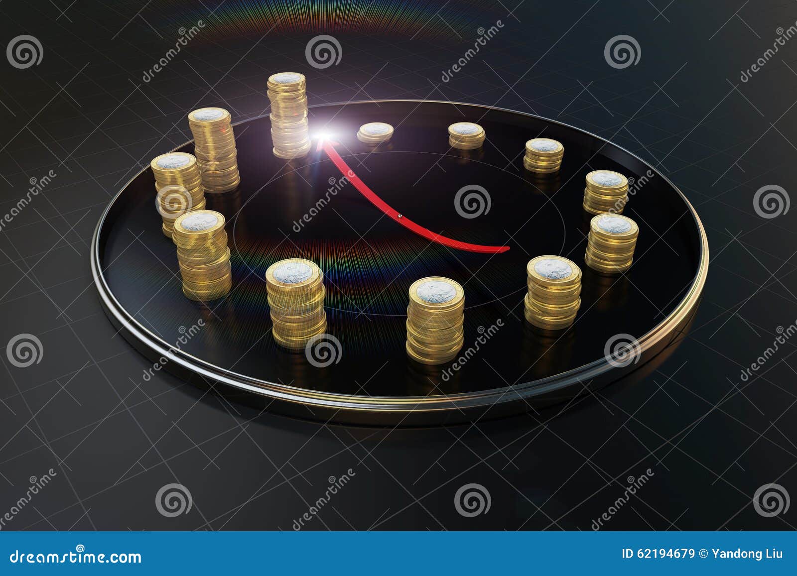 Time and Economic Improvement Stock Illustration - Illustration of ...