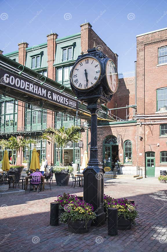 Time Electric Clock in the Distillery District, Toronto Stock Image ...