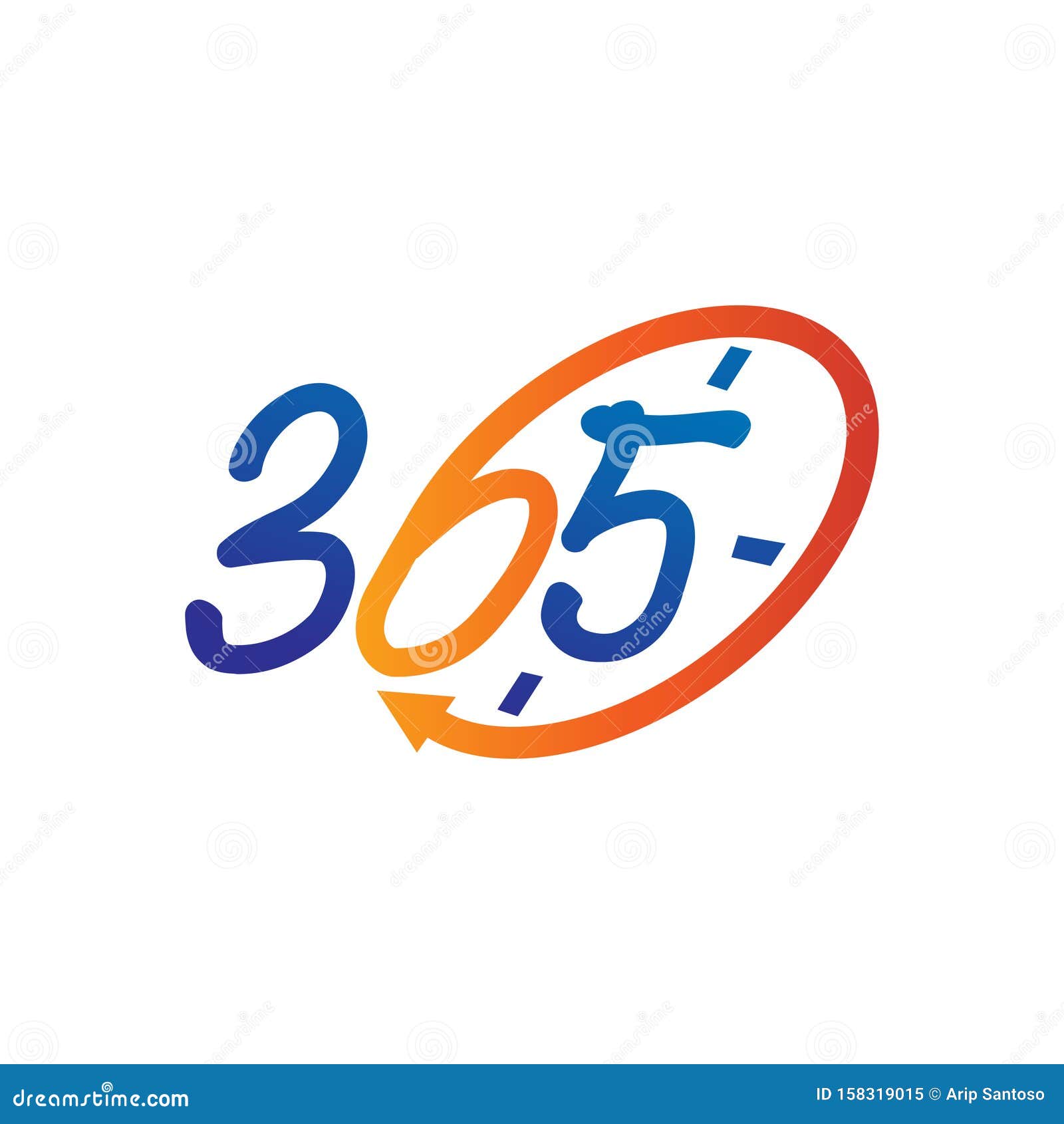 Time Emblem 365 Infinity Logo Icon Design Illustration Vector Stock ...