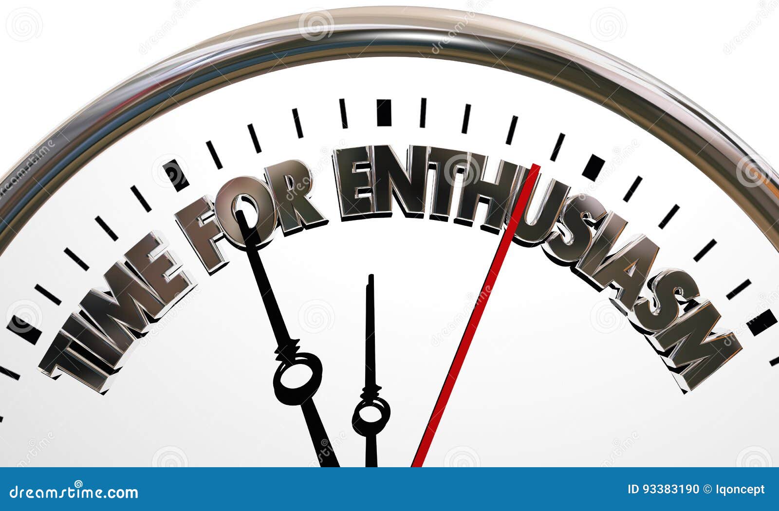 Time for Enthusiasm Clock Get Excited Enthusiastic Stock Illustration ...