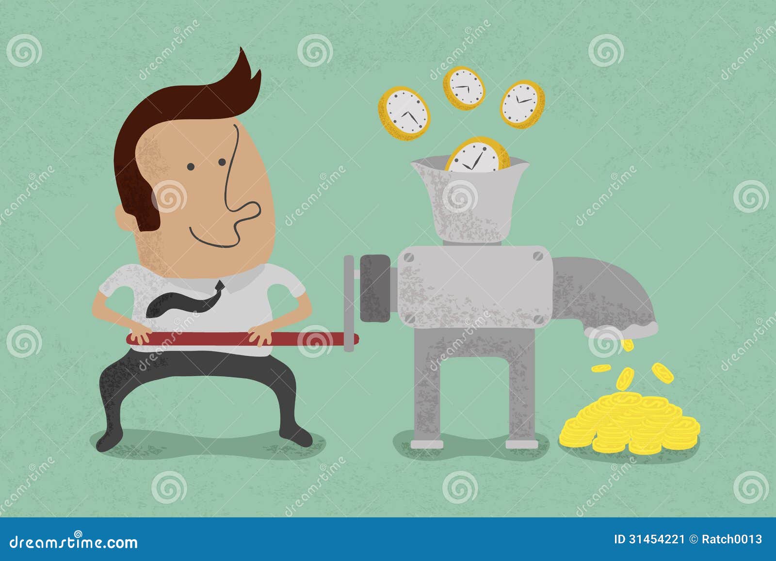 Time is equal to money stock vector. Illustration of finance - 31454221